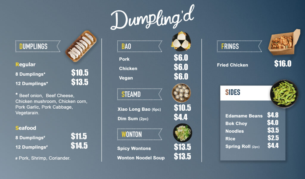 MENU - Dumpling'd